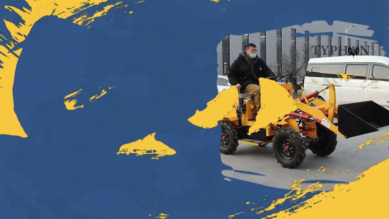 TYPHON Thunder IV Electric Wheel Loader Wheeled Front End Loader Scoop ...